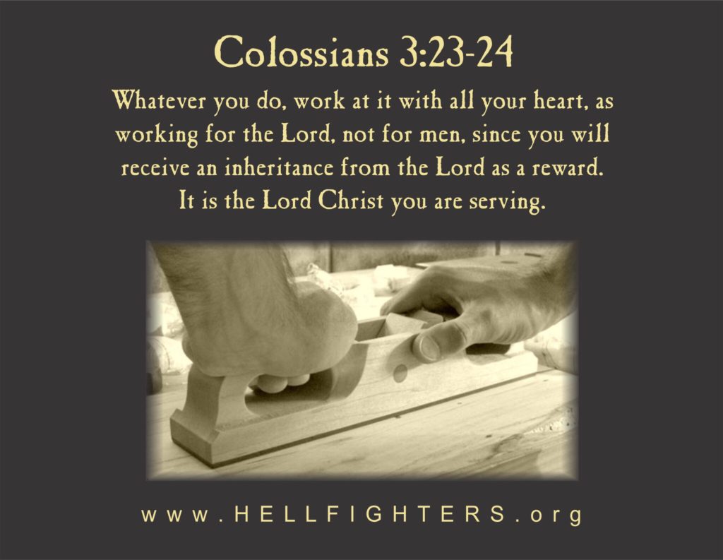 Verse Of The Day Colossians 3 23 24 Kjv Highland Park Baptist