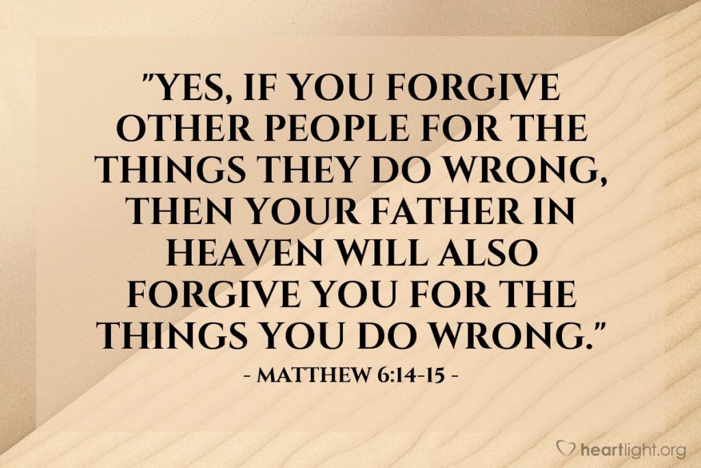 Verse Of The Day Matthew 6 14 15 KJV Highland Park Baptist Church