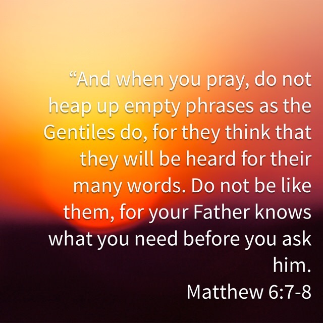 Verse Of The Day Matthew 6 7 8 KJV Highland Park Baptist Church Lenoir City Tennessee Verse Of The Day Matthew 6 7 8 KJV Highland Park Baptist Church Lenoir City Tennessee