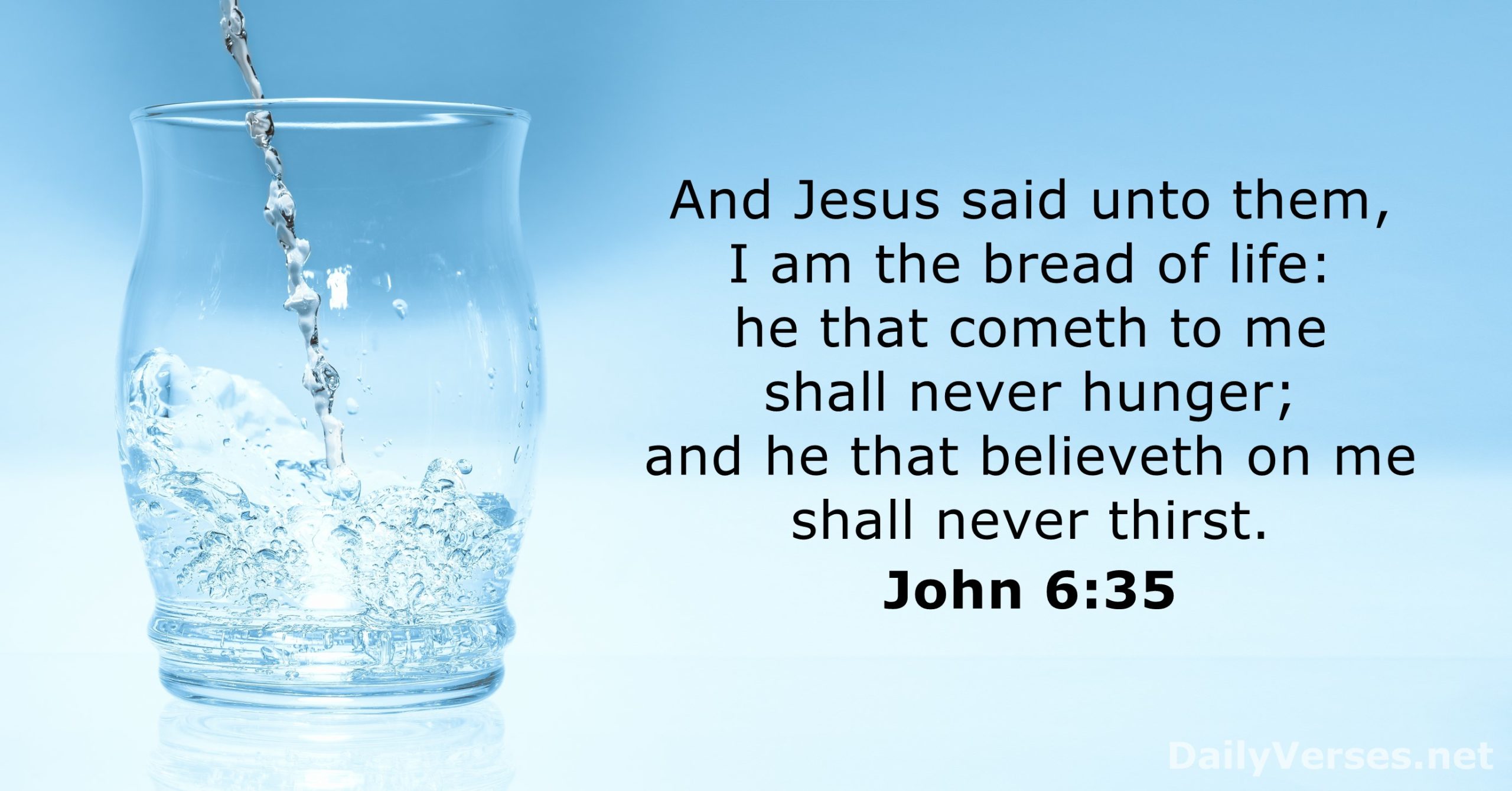 Verse Of The Day John 6 35 Kjv Highland Park Baptist Church