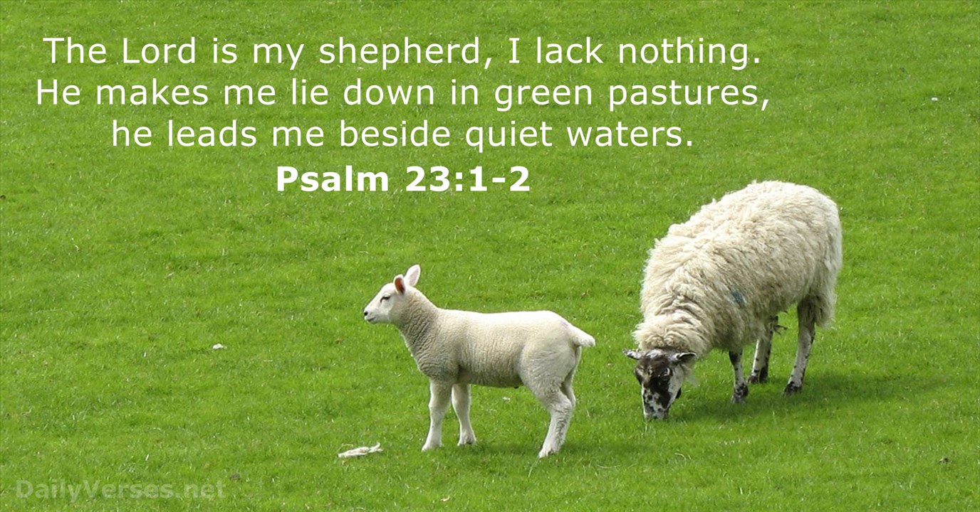 Verse of the Day - Psalm 23:1-2 KJV - Highland Park Baptist Church ...