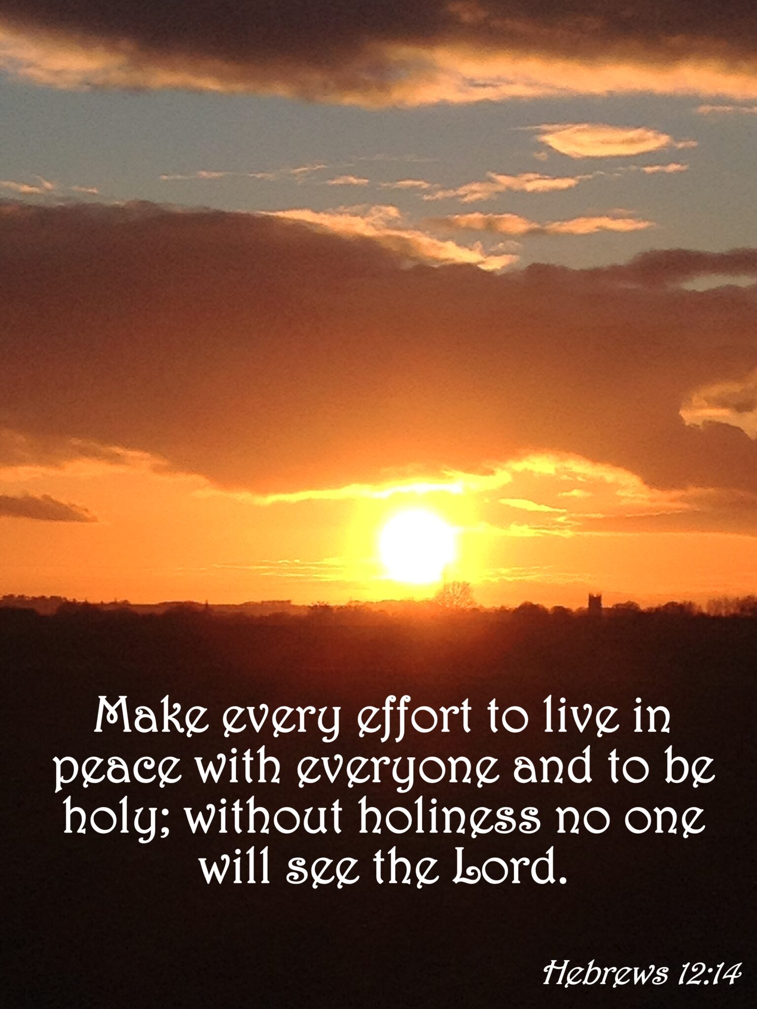 Verse of the Day - Hebrews 12:14 KJV - Highland Park Baptist Church ...
